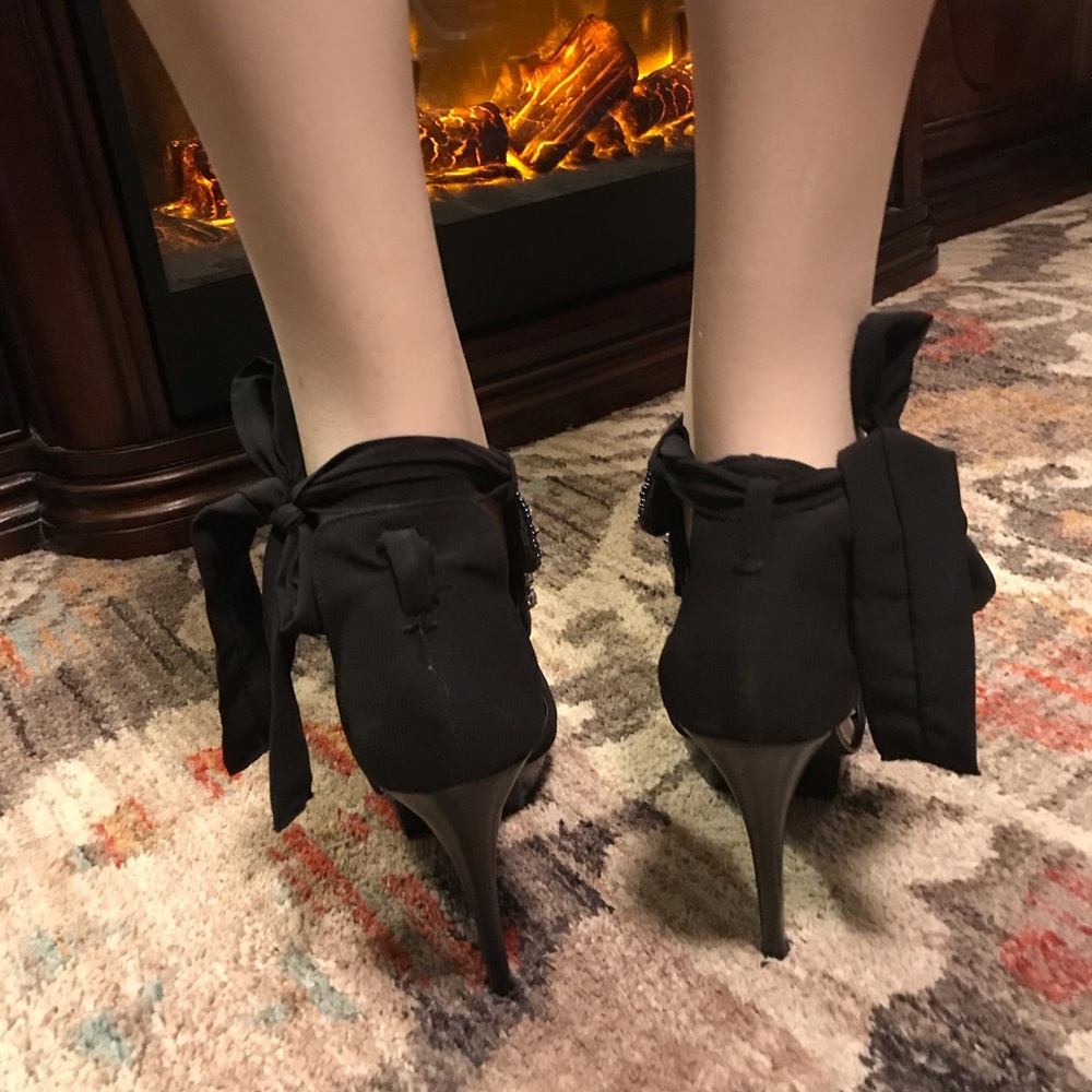 B Bakers Black Ba Dazzle Platform Heels - Gem